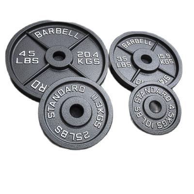 China Durable Cast Iron Barbell Weight Plate D Round Commercial Home Gym Strength Training Power Lifting Exercise Equipment for sale