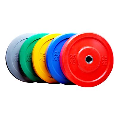 China Colored Rubber Weight Plate Barbell Plate Commercial Gym Fitness Equipment For Strength Training And Power Lifting for sale