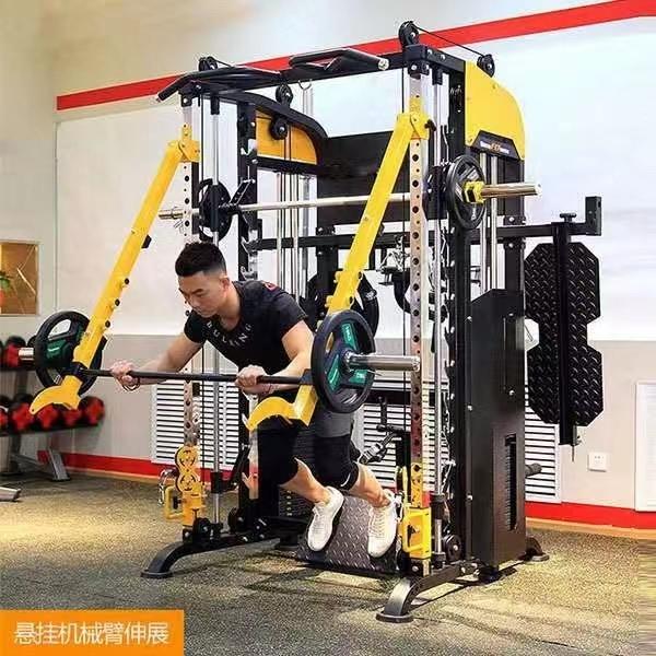 Quality 4 in 1 Multi Functional Smith Machine Cable Crossover Trainer Power Rack for sale