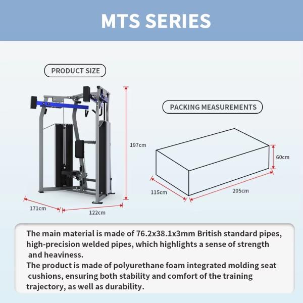 Quality Commercial High Pulley Machine, Lat Pulldown Equipment for Gym Back Training for sale