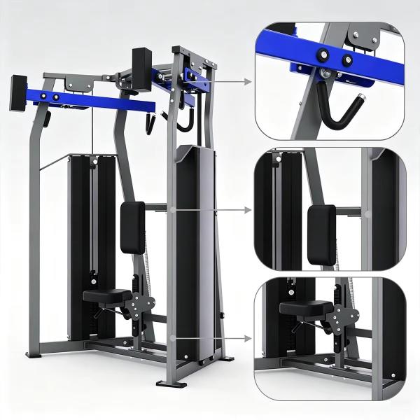 Quality Commercial High Pulley Machine, Lat Pulldown Equipment for Gym Back Training for sale