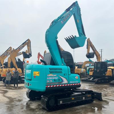 Cina Escavatore usato Kobelco SK75 Macchina da 7,5 tonnellate con capacità di 0,4 m3 in vendita