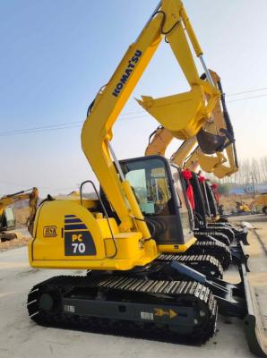 中国 7トン 中古 コマツー PC70 掘削機 48.5kw パワー 中古 掘削機 販売のため