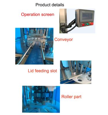 China Sealing H30mm 2.1KW Automatic Can Sealing Machine For Food for sale