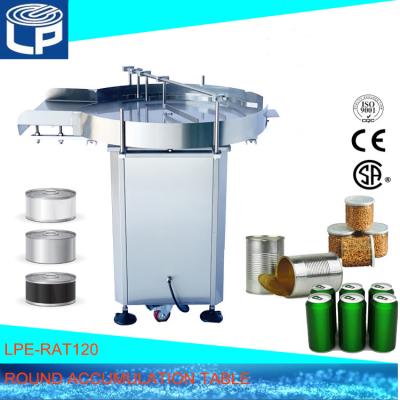 China 200W 50cans/Min Bottle Accumulation Table Rotating Unscrambler à venda