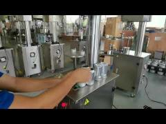 23cans/Min Beverage Can Sealing Machine , 2 rollers Plastic Can Sealing Machine