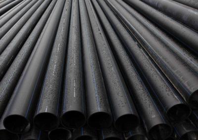 China Black ISO4427 PE100 PE 80 hdpe pipe for water supply, drainage, sand dredging for sale