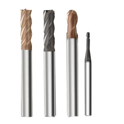 China HRC 45 55 65 Carbide eindmolen Vlakke bol Neushoek Radius Eindmolen Te koop