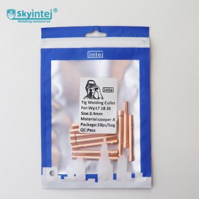 China Copper Tig Welding Torch Collet 2.4mm for Wp17/18/26 in 10Pc/Bag for sale