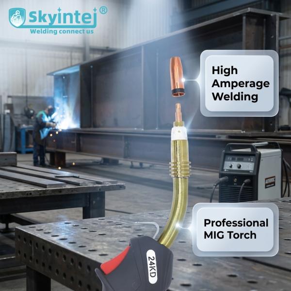 Quality 24KD MIG Welding Torch 60% Duty Cycle 250A CO2 Rating Customized for sale