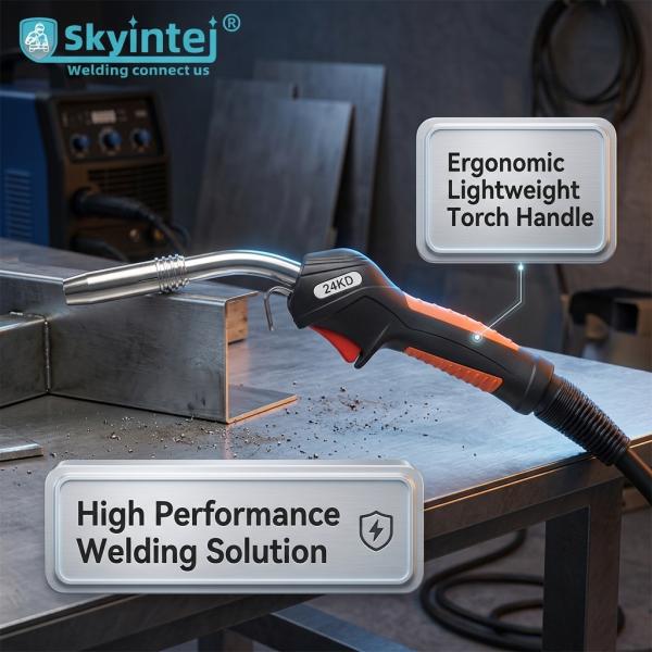 Quality Industrial 24kd Mig Torch Lightweight 220A Mixed Gases Cooled for sale