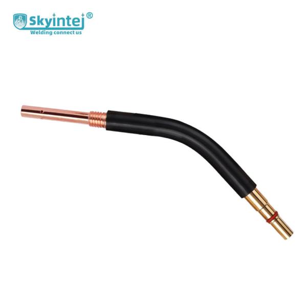 Quality 500A MIG Welding Torch Swan Neck Brass Copper for Type Gooseneck Elbow Spare Parts for CO2 Welder for sale