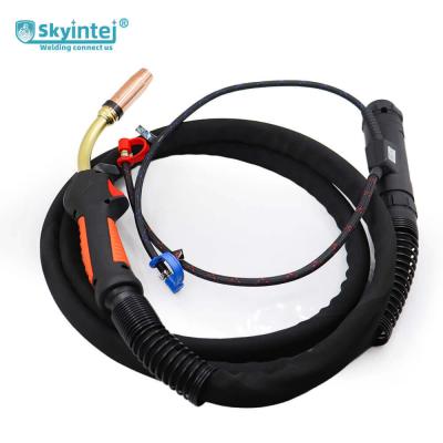 China 501D-Orange Industrial Grade Skyintej Water Cooled MIG Welding Torch with Flexible Swan Neck Copper Plated 500A DC for sale
