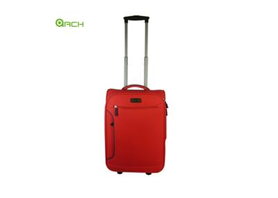 China 600D Polyester Trolley Soft Sided Luggage with Two Front Pockets for sale