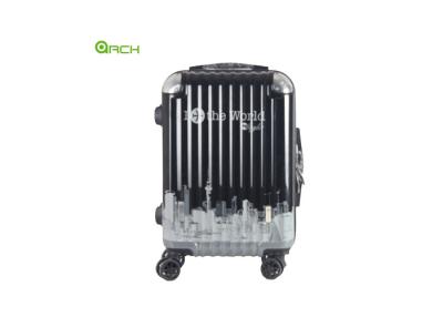 China Durable Double Spinner Wheels Travel Trolley Suitcase With Metal Corner Protector for sale