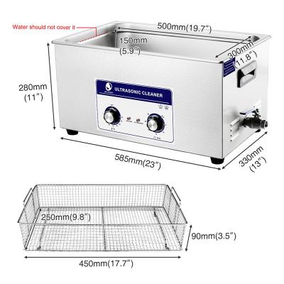 Cina Canestro più pulito ultrasonico da tavolo del temporizzatore/Heater Adjustable With ss di SUS304 360W 22L in vendita