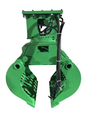 China 600mm Jaw Excavator Hydraulic Shear Rotating Grapple 430kg ODM for sale