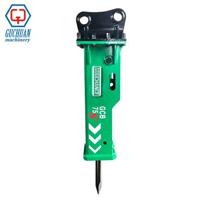 China 75 mm Chisel Box Tipo Hydraulic Breaker Rock Hammer para demolição de escavadeiras à venda