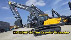Heavy Duty 35Ton Crawler Excavator HX340HD: 1.44m³ Rock Bucket for Quarry Loading