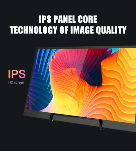 Polcd 10.5 Inch IPS HD Audio Output Aluminum Alloy Metal Touch Portable Monitor