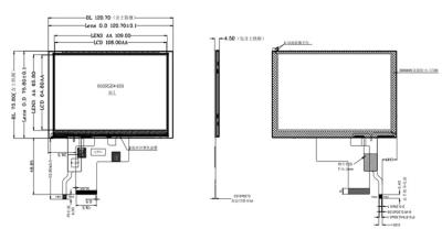 China Modul Touch Screen 5 Zoll CTP TFT LCD zeigen Schnittstelle RGB 24bit an zu verkaufen