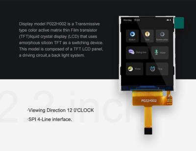 China 2,2" módulos médicos do tela táctil da exposição ST7789V 262K de 240x320 LCD à venda