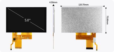Cina Esposizione capacitiva luminosa alta a 5 pollici di IPS TFT dell'interfaccia di RGB di risoluzione del touch screen 800x480 di Polcd TFT LCD in vendita