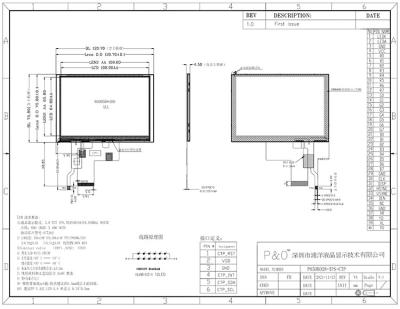 China 5 Inch Ips Tft Lcd Display Transmissive Screen 24 Bit RGB Interface 800*480 View for sale