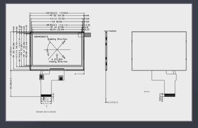 Κίνα 480x272 Ανάλυση 4,3 ιντσών Tft Lcd οθόνη Rgb Διασύνδεση Ili6485 Ic Ctp προς πώληση