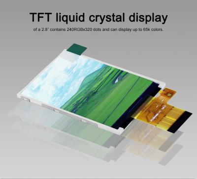 Cina Polcd Colori 265K 2.8 pollici TFT Modulo 57.6mm Normalmente Bianco Interfaccia SPI Modulo TFT LCD in vendita
