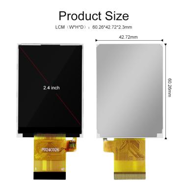 China Polcd ST7789V 2.4 Inch Tft Display 12 0'CLOCK 240x320 tft lcd Panel Screen for sale