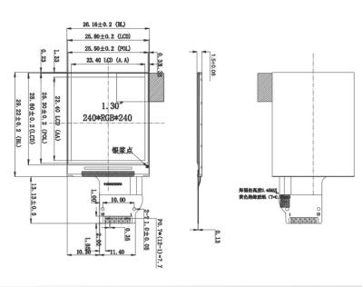 China Polcd 350 Nit 240x240 St7789v 1,33 Zoll TFT LCD Display 4 Wire SPI Schwarz zu verkaufen