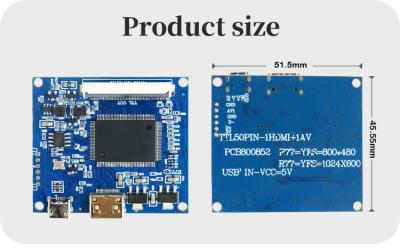 China Polcd 50PMTTL AT070TN92 800*480 1024x600 USB HD MI VGA 7-Zoll-LCD-Display-Treiber zu verkaufen