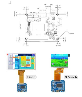 Китай Polcd 4,3 дюйма 5 дюймов PCB 480x272 40pin AT043TN24.V.1 mirco USB HD MI VGA RGB Connector Универсальная панель привода продается