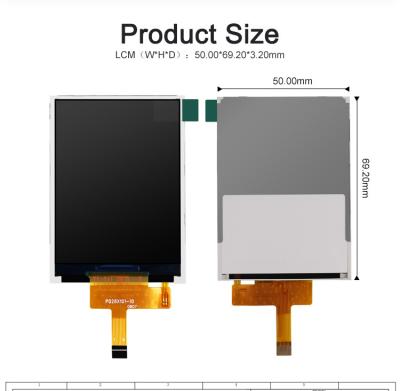 China Polcd ST7789V 2,8 inch Ips-scherm 12 0'CLOCK TFT LCD-module ISO9001 Te koop