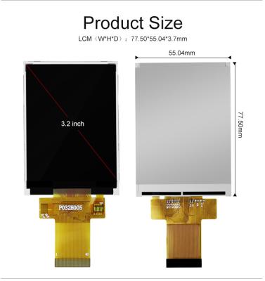 China Polcd 12 0'CLOCK 3.2 Inch Tft Lcd ILI9341V TFT LCD Module 240X320 for sale