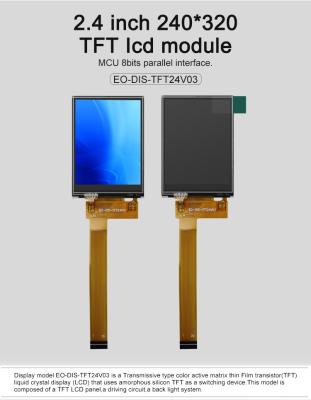 Cina Polcd Black 8080 MCU 2,4 pollici Tft Display 8 bit 2,4 Tft Spi 240x320 in vendita