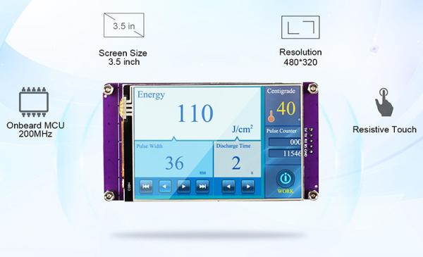 Polcd 3.5 Inch Serial Port Instruction Command Screen LCD Modules TFT Display HMI Touch Screen