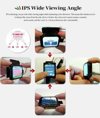 Κίνα Polcd 1,69 ιντσών 240x280 Συγκινητικό Πίνακα Αγγίγματος πλήρης οπτικής γωνίας Μοντέλο LCD για Smart Watch προς πώληση