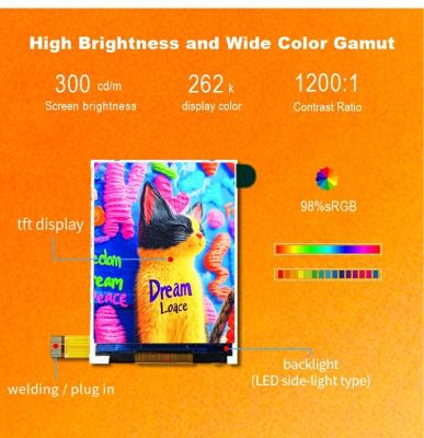 China Polcd TFT LCD Manufacturer 2.8 Inch TFT LCD Module 240x320 High Resolution TFT Display for sale