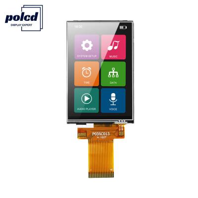 China Polcd 8080 MCU 320X480 Lcd 3.5 Inch 450 Nit TFT Touch Screen 12 0'CLOCK for sale