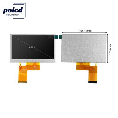 China Polcd ST7262E43 4,3 inch capacitief touchscreen 40-pins lcd 800x480 300 nit Te koop