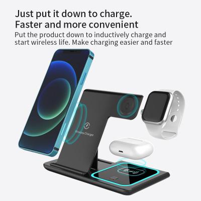 China Phone Watch Earbud Charger Universal Wireless Charging Station for Smartphones Smartwatches Earbuds Providing Safe and Power Delivery for sale