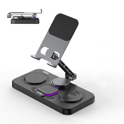 China 4 In 1 Wireless Fast Charger Phone Charger Stand For Iphone Foldable Wireless Charger for sale