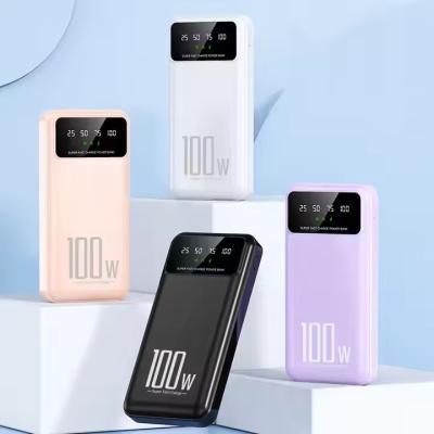 China 100W PD Wireless Charging Portable Power Bank Dual USB +C Output Fast Charging 20000mAh Li Polymer Battery for sale