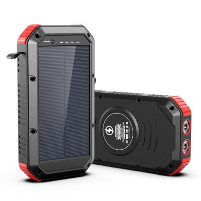 China Brightness Solar Cordless Power Bank 30000mAh LED Light Wireless Charging Emergency Rescue for sale