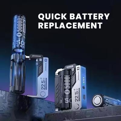 China Travel-Friendly 22.5W Support AAA Battery Lithium 21700 Powerbank Removable Battery Portable Power Bank with Replaceable Battery for sale