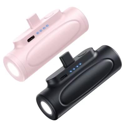 China Emergency Pocket Keychain Powerbank 5000mah Charger Fast Charging Ultra Slim Capsule Power Banks for sale