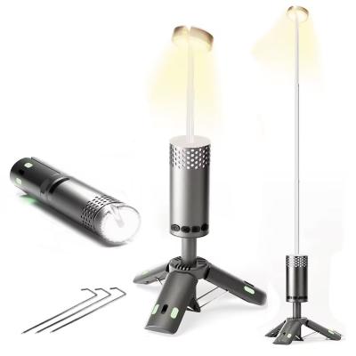 China 10000mAh Telescopic LED Camp Light Magnet Tripod Base Lightweight For Hiking Fishing 
  for sale