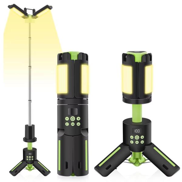 Quality Rechargeable Camping Lantern Outdoor Hiking Fishing Tent Lamp 6000 LM Super Bright Magnetic Rotatable Telescopic LED RV for sale